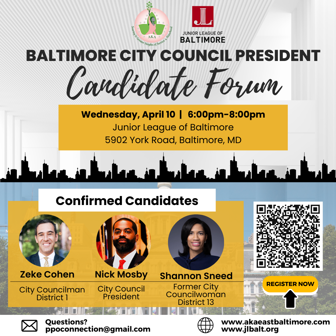 Baltimore City Council President Candidate Forum (6:00-8:00pm) – www ...